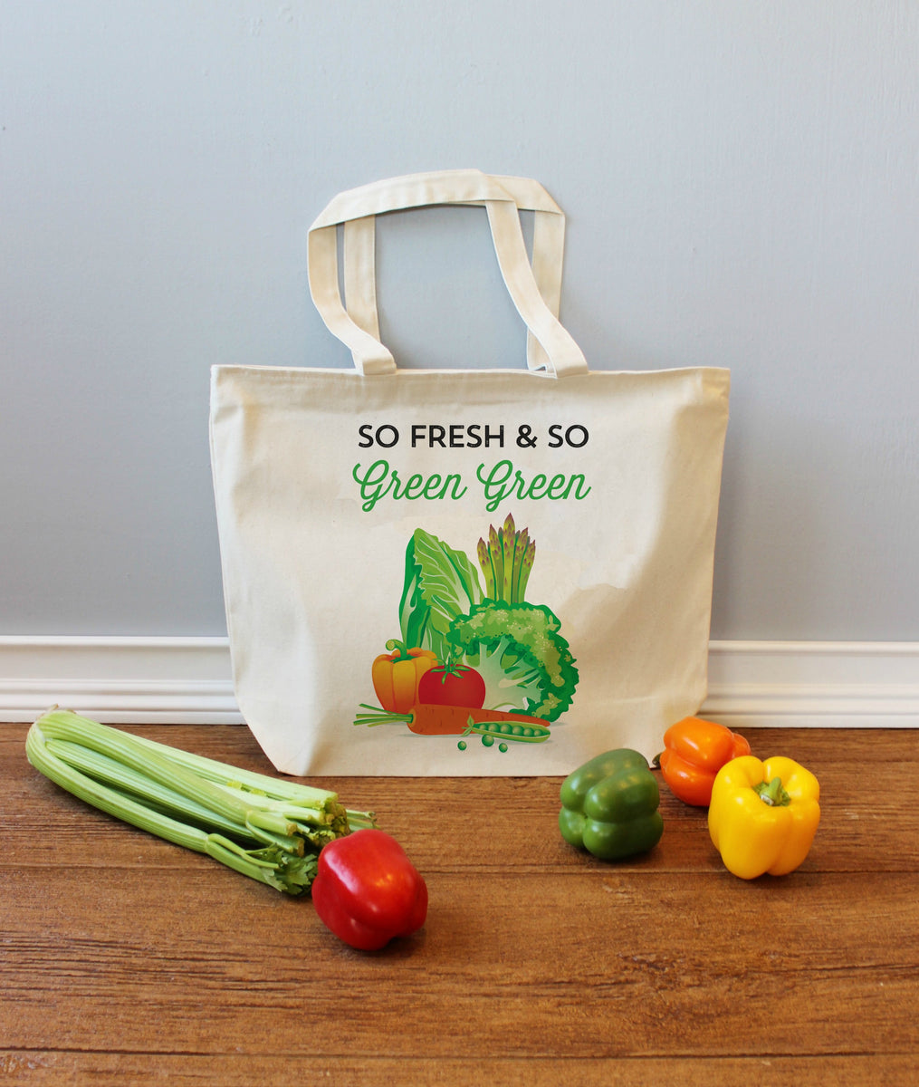 So Fresh and So Green Green XL Tote Bag – LoveYouALatteShop